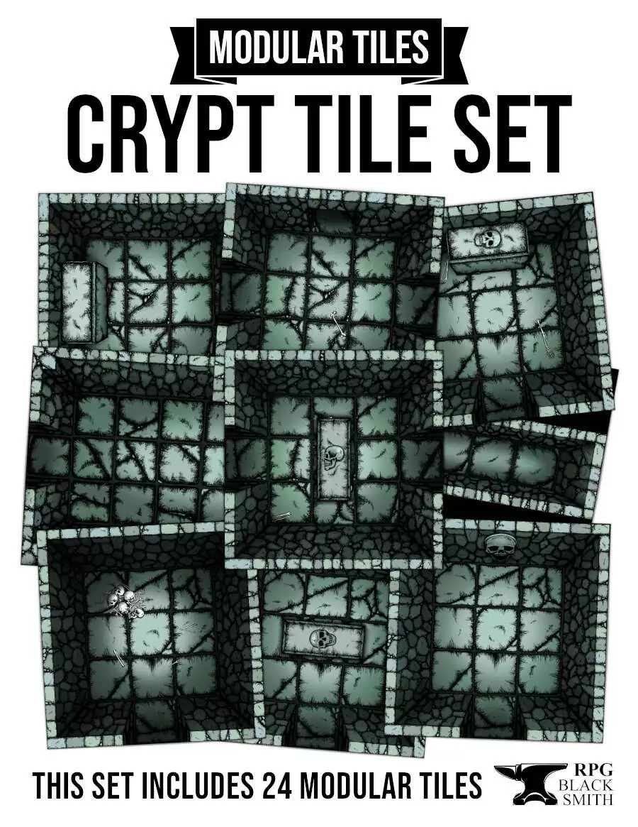 Crypt Tile Set for tabletop role-playing games - RPG Blacksmith ...