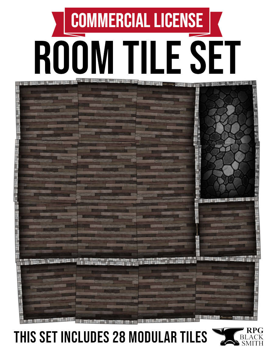 Room Tile Set for map creation | Commercial license - RPG Blacksmith ...