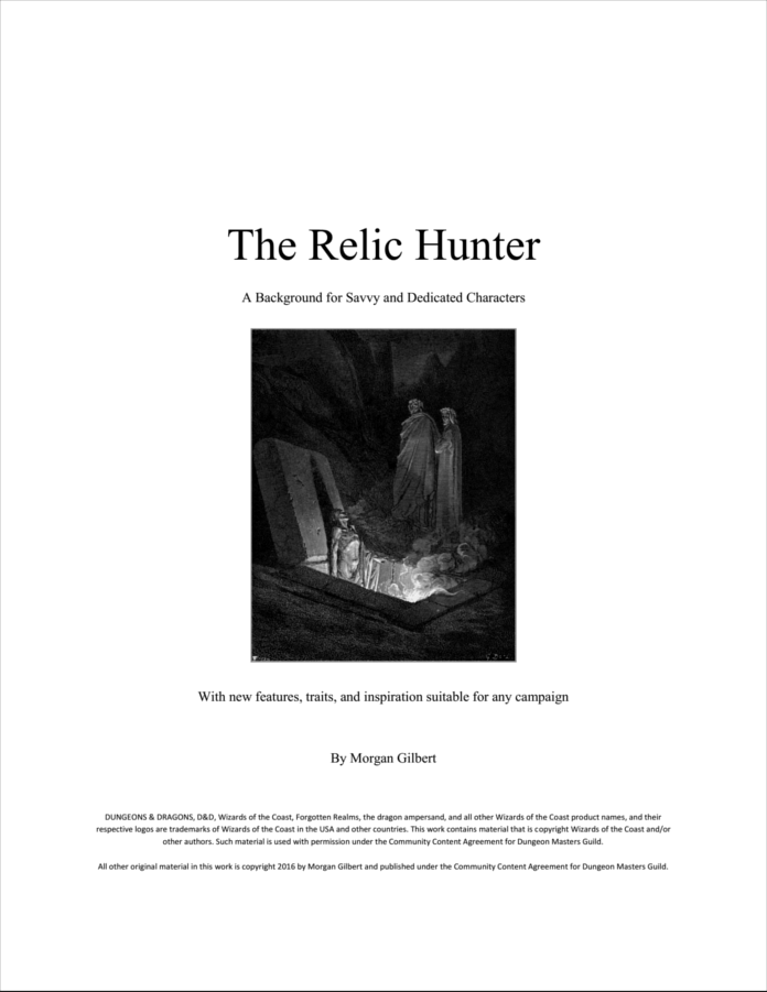 Background: The Relic Hunter - Dungeon Masters Guild | DriveThruRPG
