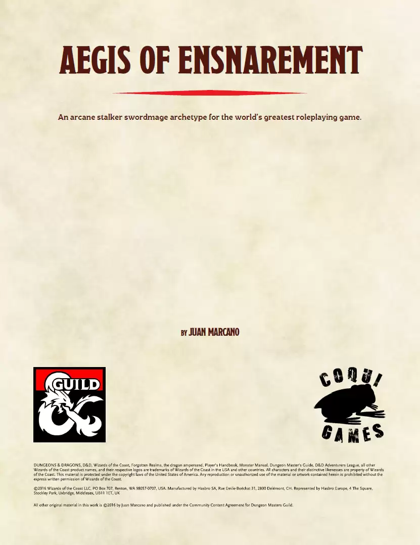 Swordmage Archetype - Aegis of Ensnarement - Dungeon Masters Guild | DriveThruRPG