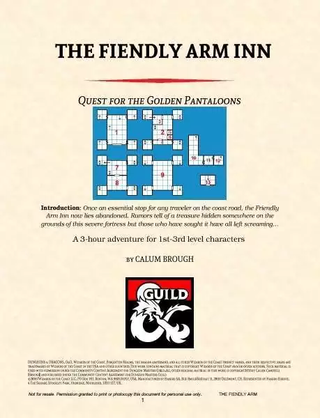 Adventure: The Fiendly Arm Inn - Dungeon Masters Guild | DriveThruRPG
