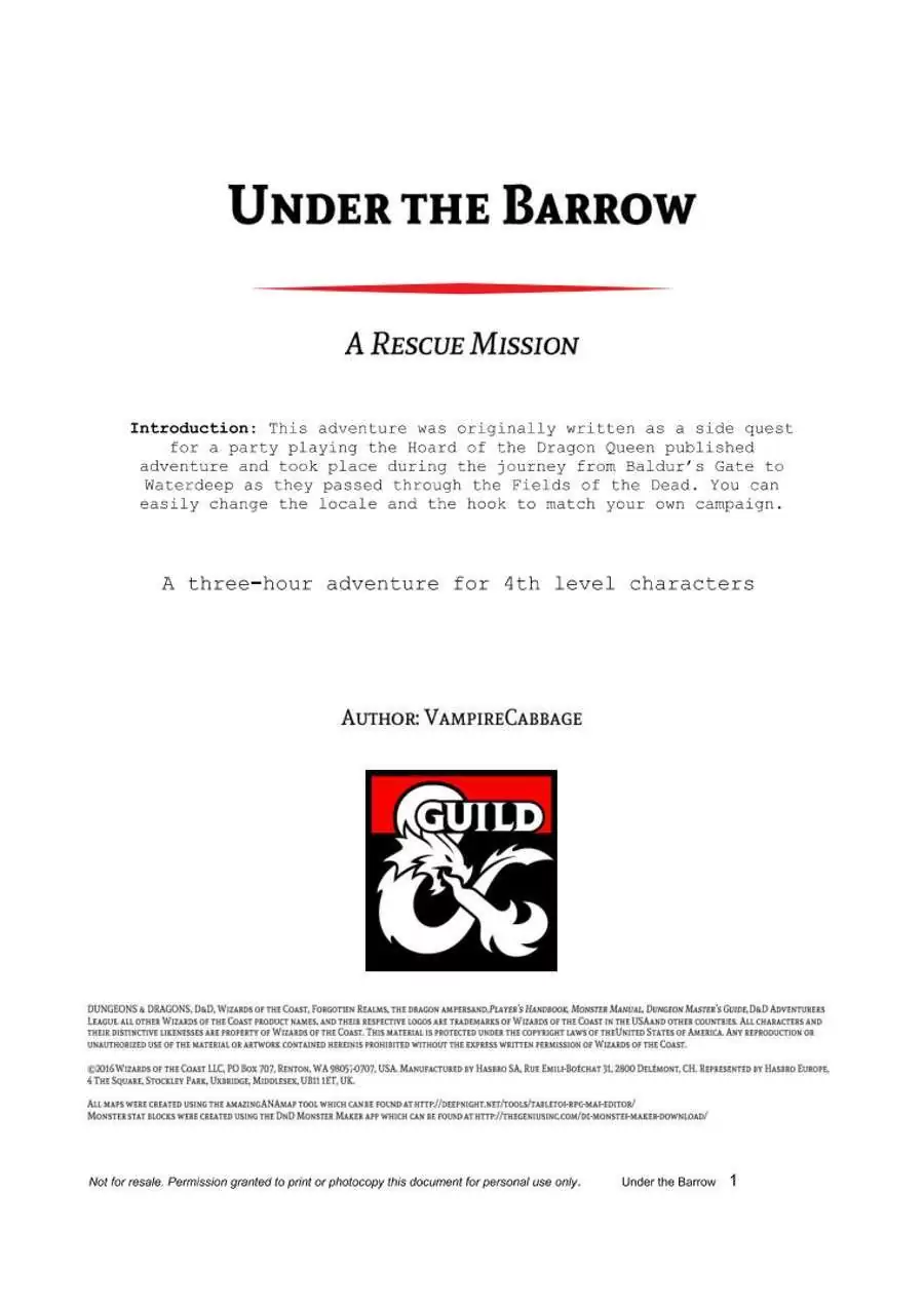 Under the Barrow - Dungeon Masters Guild | DriveThruRPG
