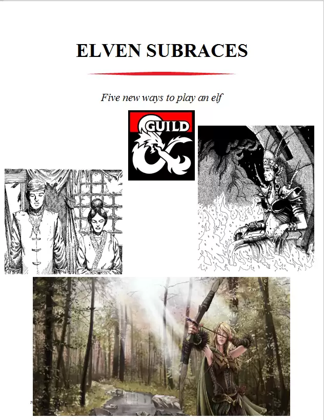 Elven subraces, 5 new ways to play an elf - Dungeon Masters Guild | DriveThruRPG