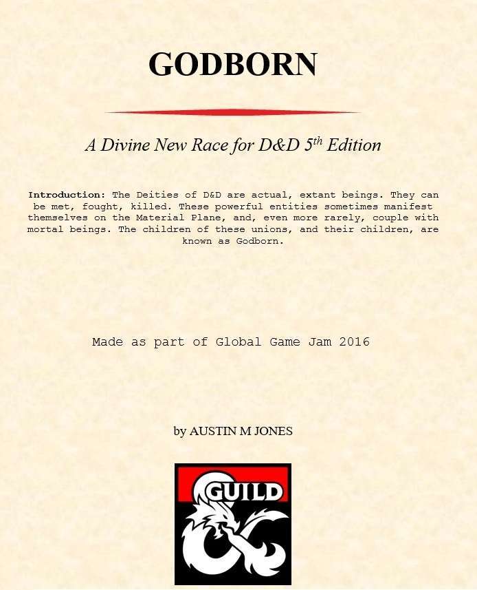 Godborn Player Race - Dungeon Masters Guild | DriveThruRPG