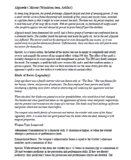 10 random magic items to use in your game - Dungeon Masters Guild ...