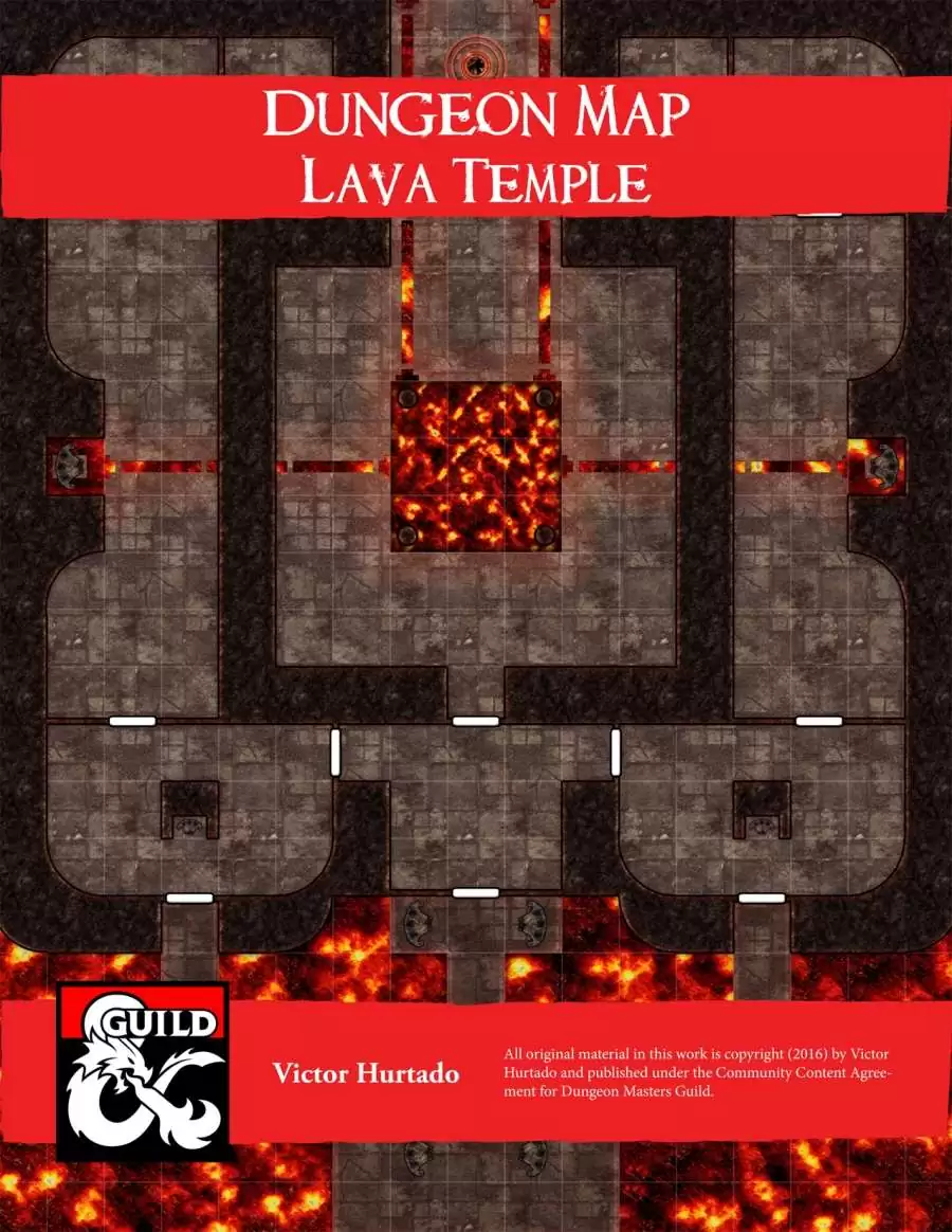 Dungeon Maps: Lava Temple - Dungeon Masters Guild | DriveThruRPG