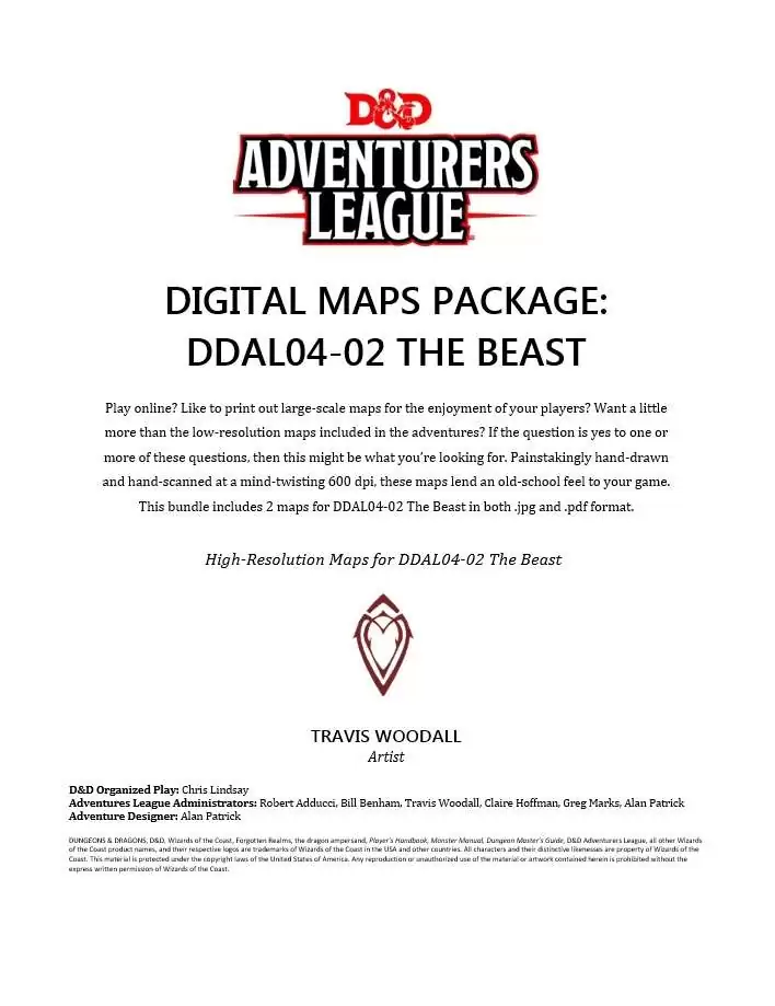 Digital Map Pack: DDAL04-02 The Beast - Dungeon Masters Guild ...