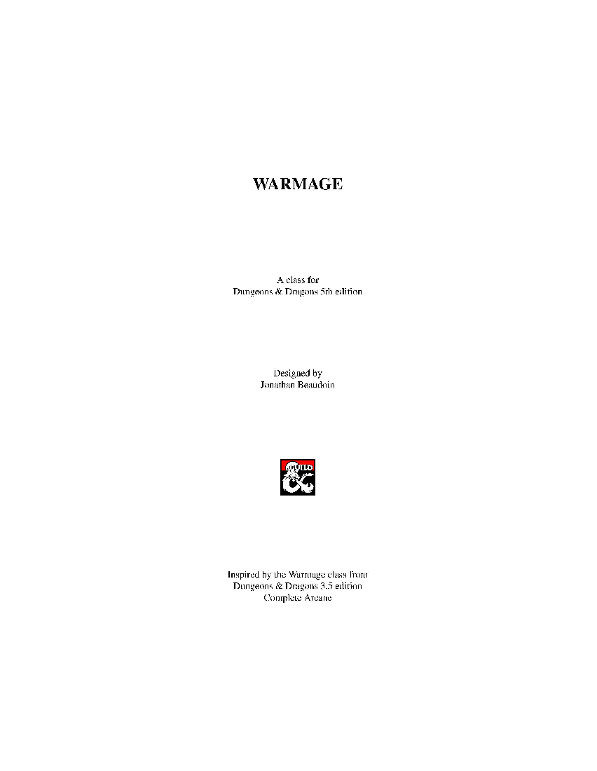 Warmage - Dungeon Masters Guild | DriveThruRPG