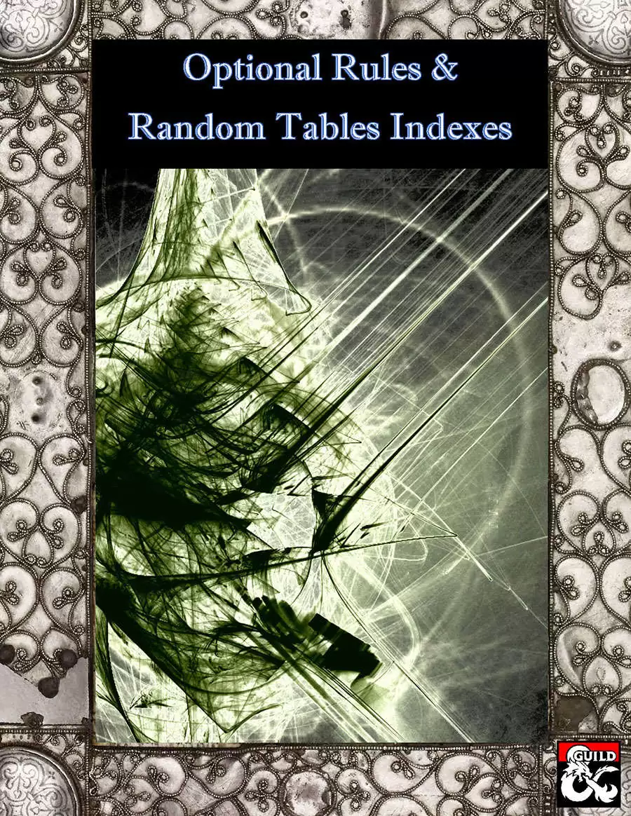 Optional Rules & Random Tables Indexes: A Guide and Toolbox for ...