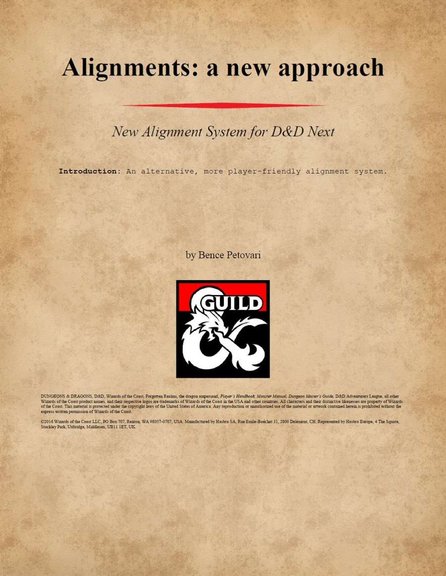 Alternative Alignment System - Dungeon Masters Guild | DriveThruRPG
