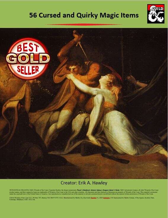56 Cursed and Quirky Magic Items - Dungeon Masters Guild | DriveThruRPG