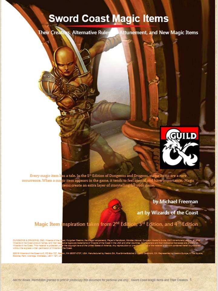 Sword Coast Magic Items - Dungeon Masters Guild | DriveThruRPG