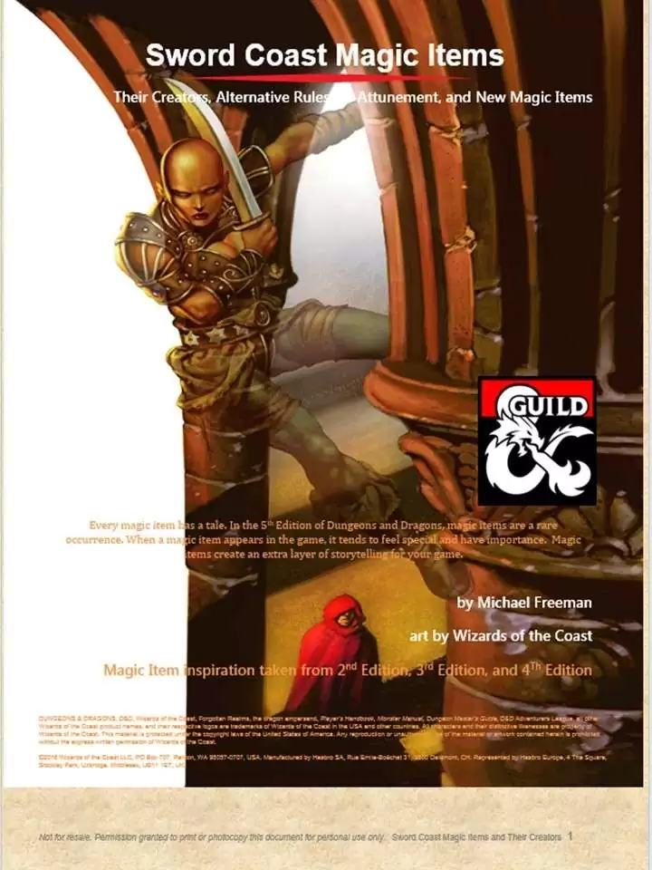 Sword Coast Magic Items - Dungeon Masters Guild | DriveThruRPG