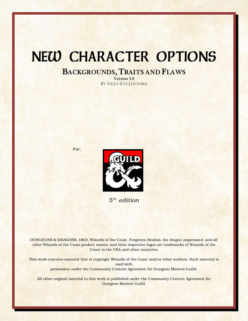 New Backgrounds for D&D 5th - Dungeon Masters Guild | DriveThruRPG