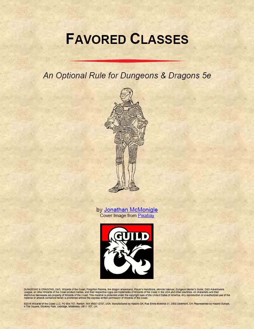 Favored Classes - Dungeon Masters Guild | DriveThruRPG