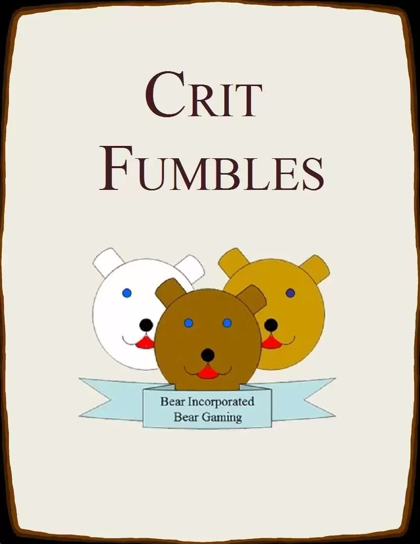 ~150-ish Critical Fumble, Miss, Failure, Mistake, and Error Table ...