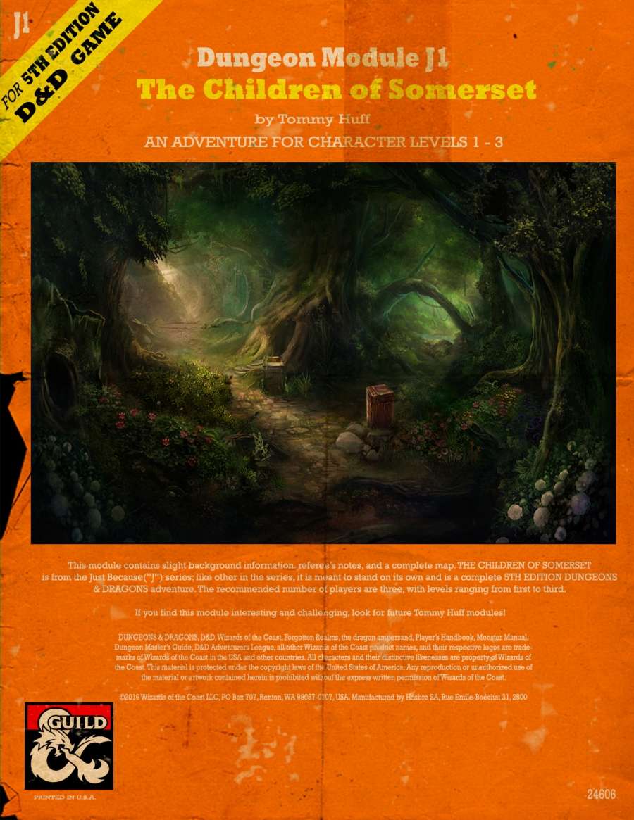Dungeon Module J1 The Children of Somerset - Dungeon Masters Guild ...