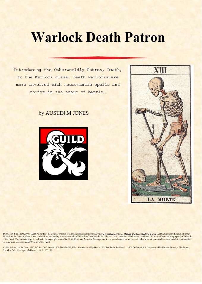 Warlock: Death Pact - Dungeon Masters Guild | DriveThruRPG