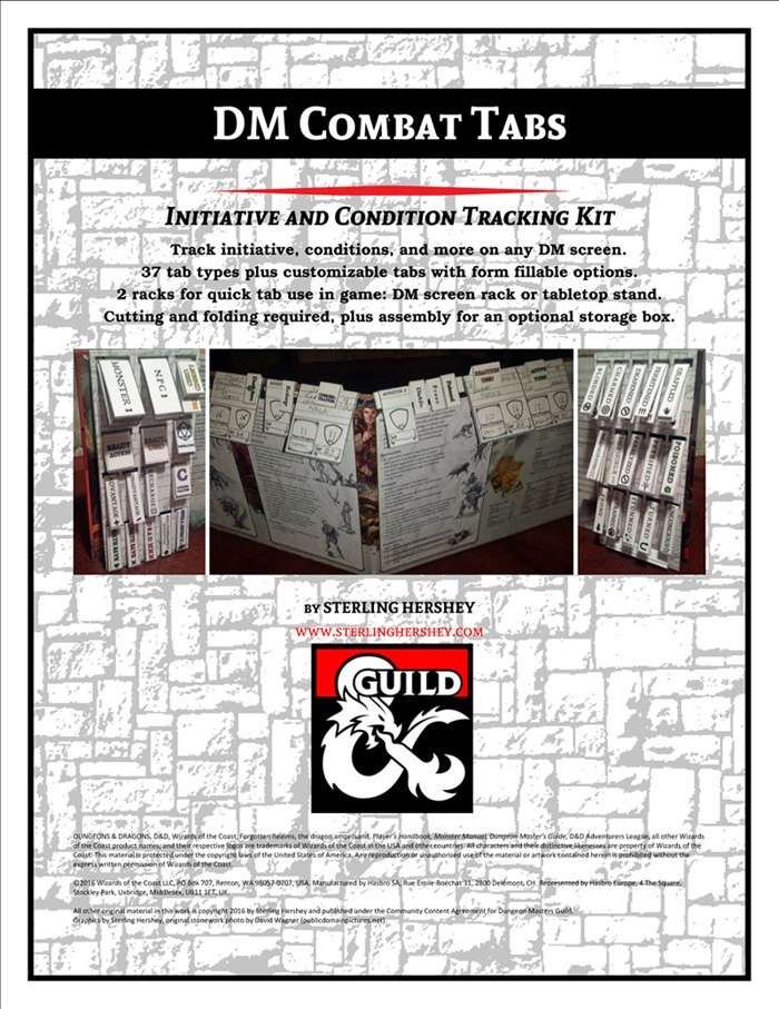 DM Combat Tabs - Dungeon Masters Guild | DriveThruRPG