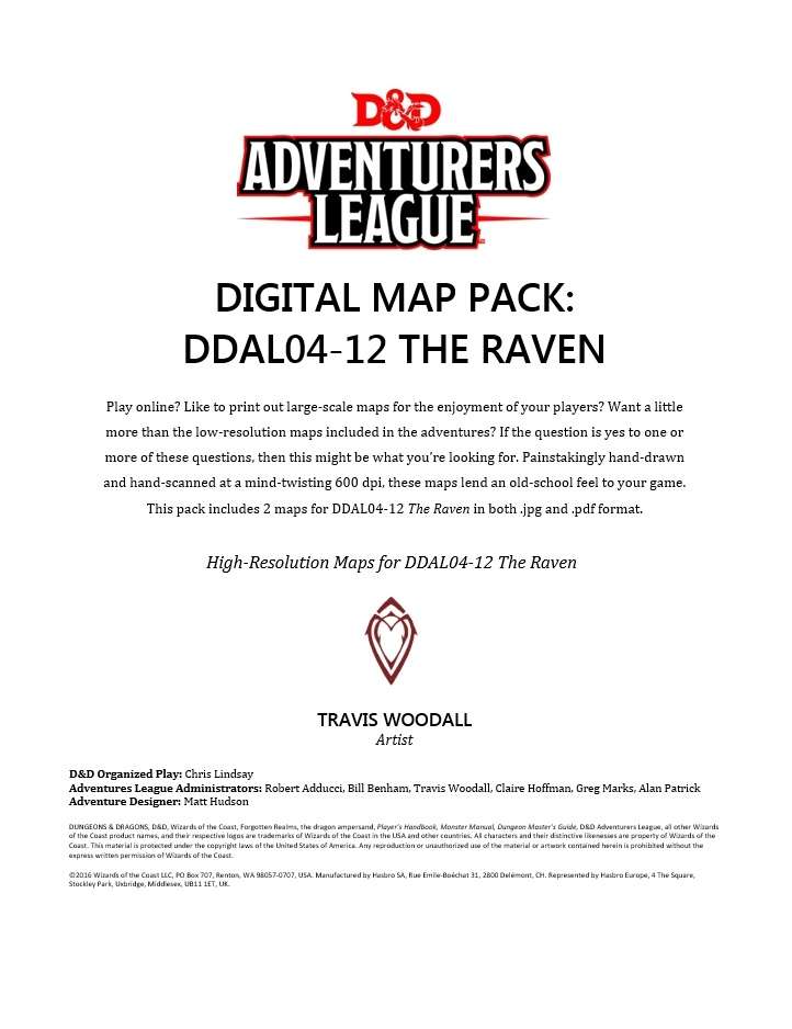 Digital Map Pack: DDAL04-12 The Raven - Dungeon Masters Guild | DriveThruRPG