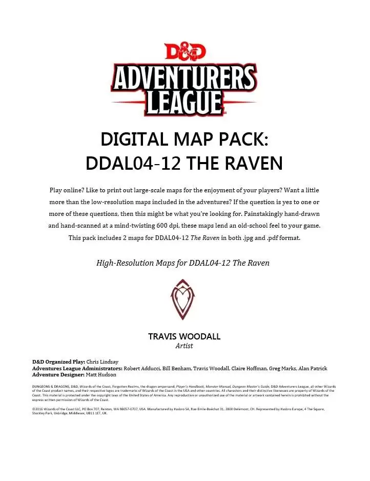 Digital Map Pack: DDAL04-12 The Raven - Dungeon Masters Guild | DriveThruRPG