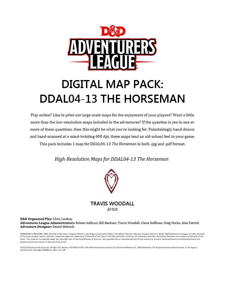 Digital Map Pack: DDAL04-13 The Horseman - Dungeon Masters Guild | DriveThruRPG