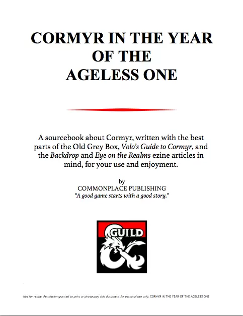 Cormyr In The Year Of The Ageless One - Dungeon Masters Guild ...