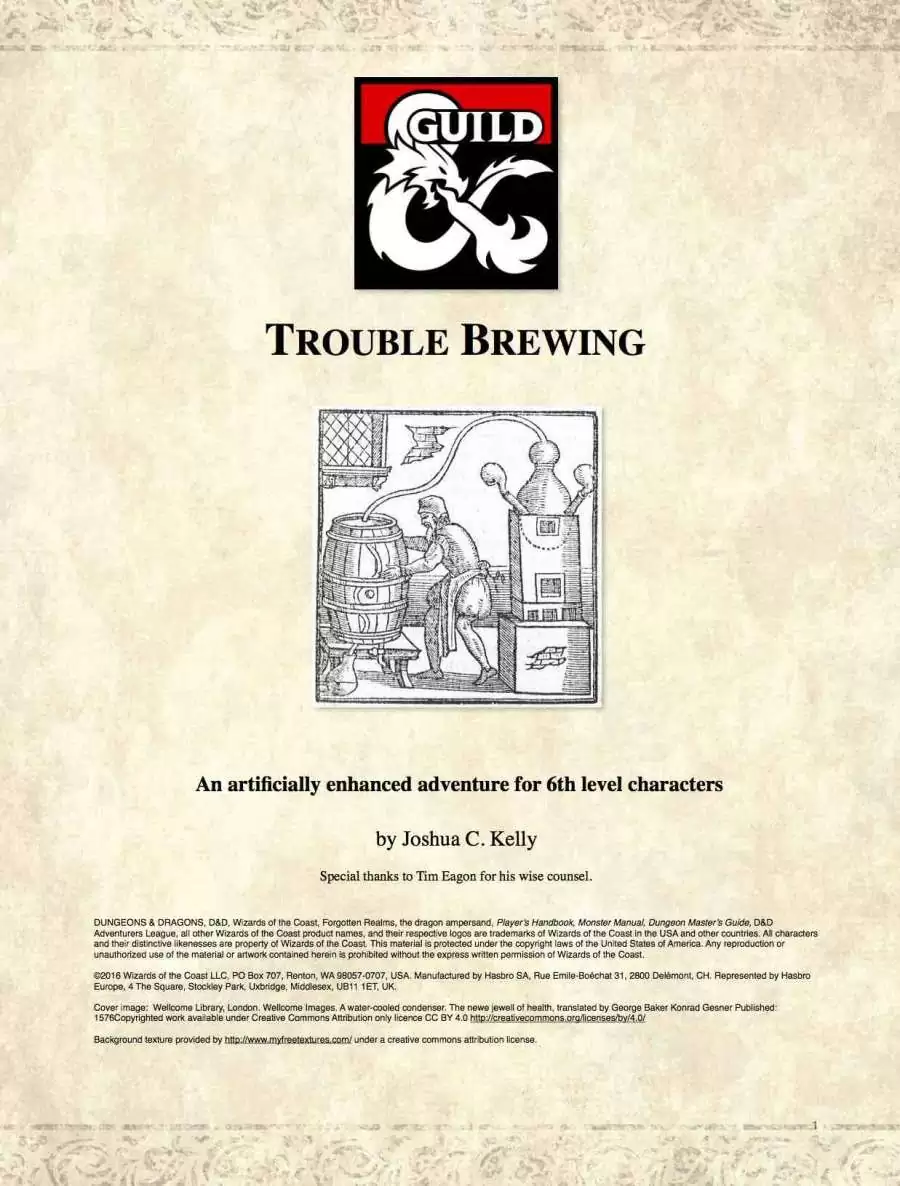 Trouble Brewing: A single session adventure - Dungeon Masters Guild ...