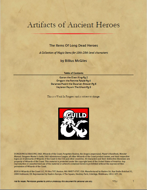 Artifacts of the Ancients - Dungeon Masters Guild | DriveThruRPG