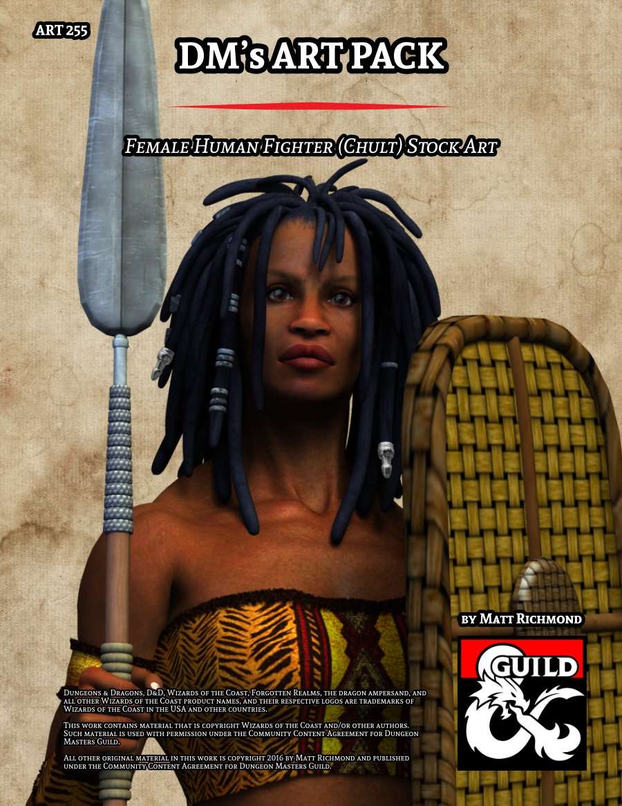ART255 Female Human Fighter (Chult) - Dungeon Masters Guild | DriveThruRPG