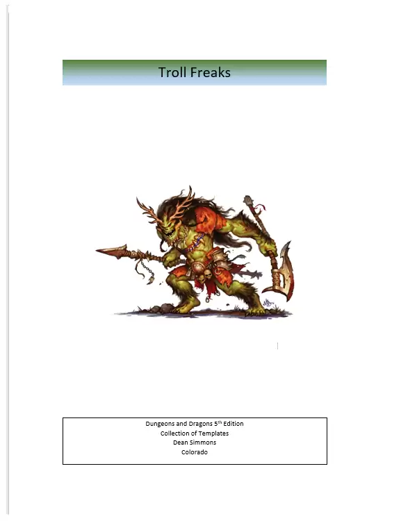 Troll Freaks - Dungeon Masters Guild | DriveThruRPG