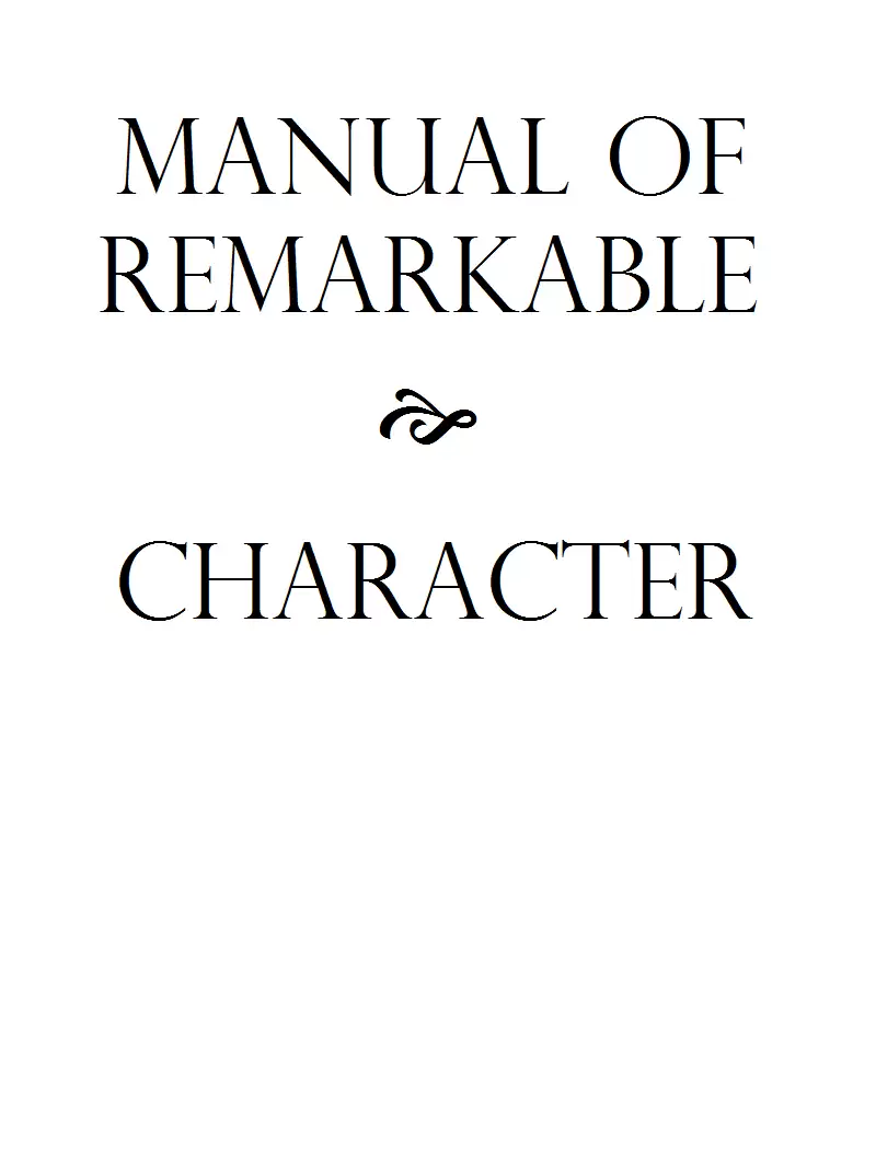 Manual of Remarkable Character - Dungeon Masters Guild | DriveThruRPG