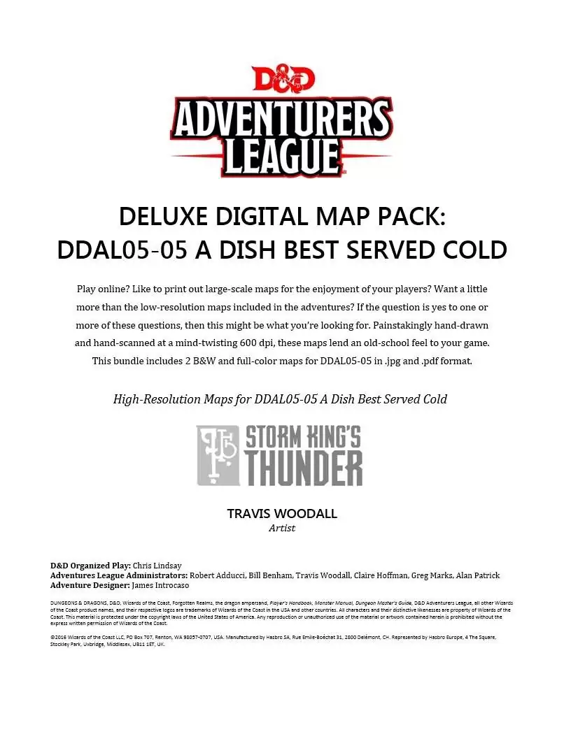 Deluxe Digital Map Pack: DDAL05-05 A Dish Best Served Cold - Dungeon Masters Guild | DriveThruRPG
