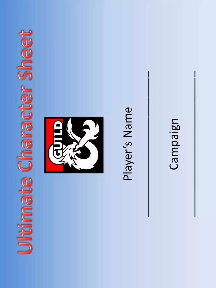 Ultimate Character Sheet - Dungeon Masters Guild | DriveThruRPG