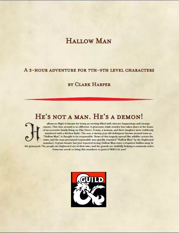 Hallow Man- Halloween Special Edition - Dungeon Masters Guild ...