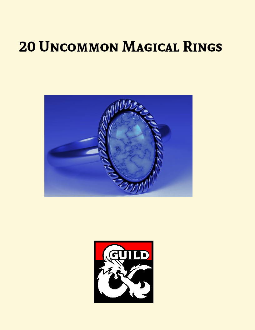 20 Uncommon Magical Rings - Dungeon Masters Guild | DriveThruRPG
