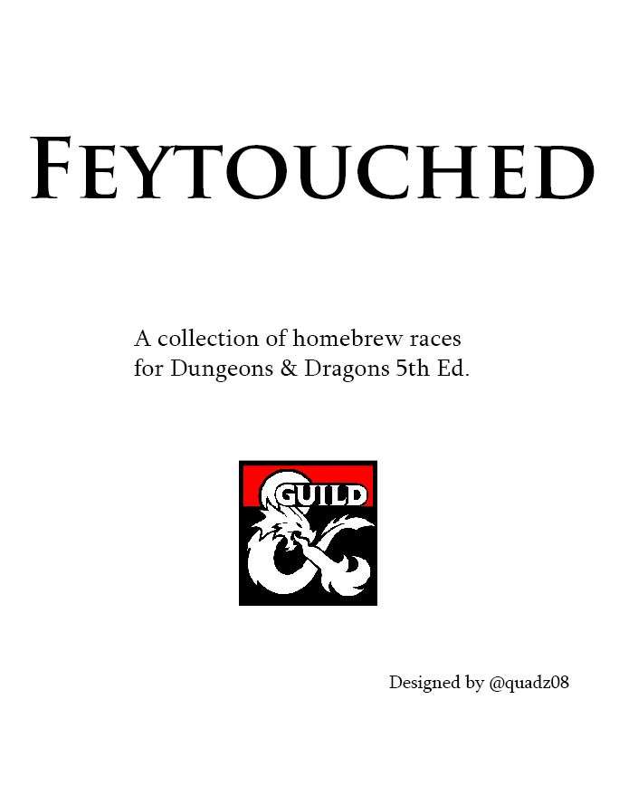 Feytouched Race Pack - Dungeon Masters Guild | DriveThruRPG