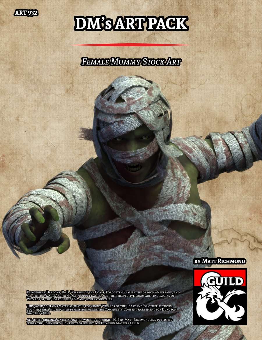 ART932 Female Mummy - Dungeon Masters Guild | DriveThruRPG