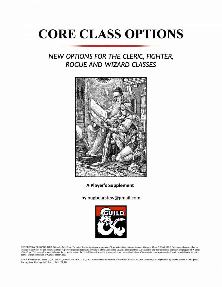 Core Class Options - Dungeon Masters Guild | DriveThruRPG