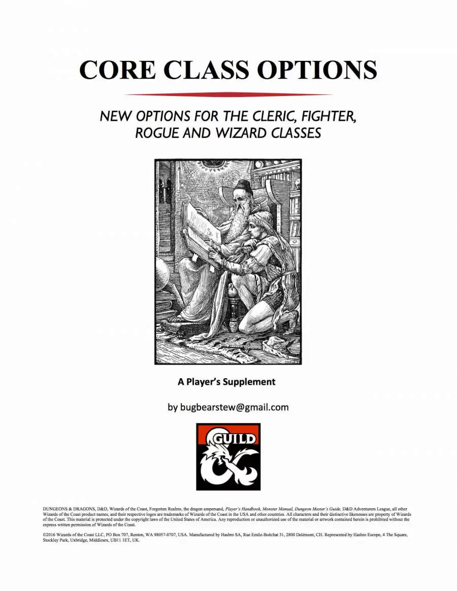 Core Class Options - Dungeon Masters Guild | DriveThruRPG