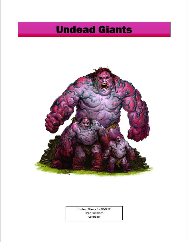Undead Giants - Dungeon Masters Guild | DriveThruRPG