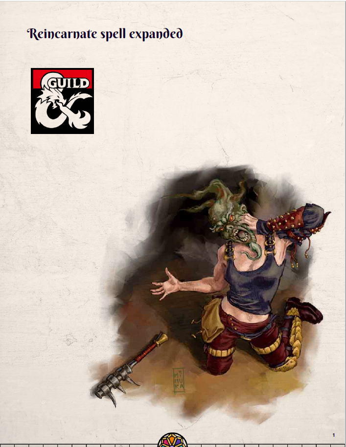 Reincarnation of Reincarnate Spell! - Dungeon Masters Guild | DriveThruRPG