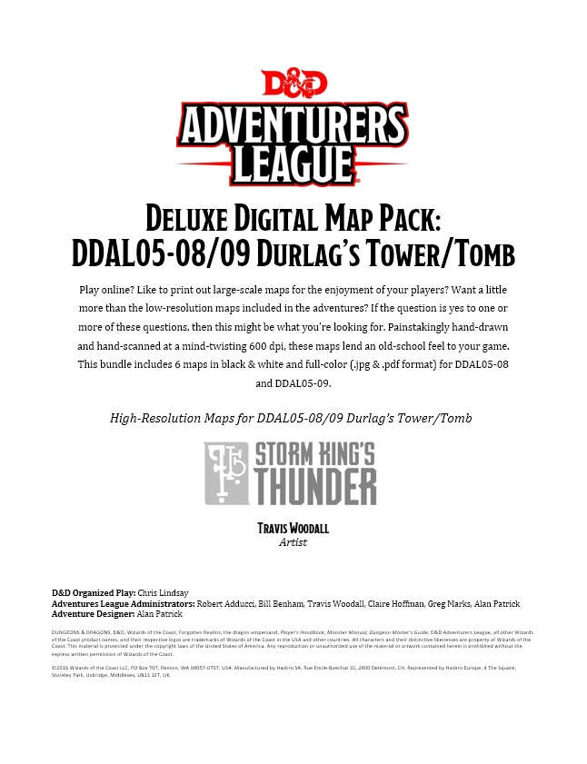 Deluxe Digital Map Pack: DDAL05-08/09 Durlag's Tower/Tomb - Dungeon Masters Guild | DriveThruRPG