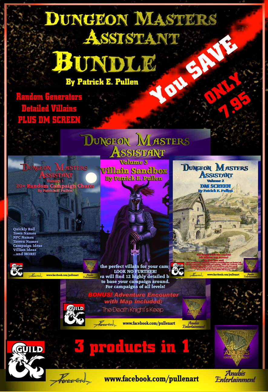 3 in 1 Dungeon Master Assistant Pack - Dungeon Masters Guild | DriveThruRPG