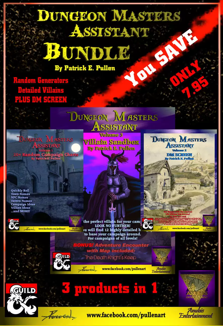 3 in 1 Dungeon Master Assistant Pack - Dungeon Masters Guild | DriveThruRPG