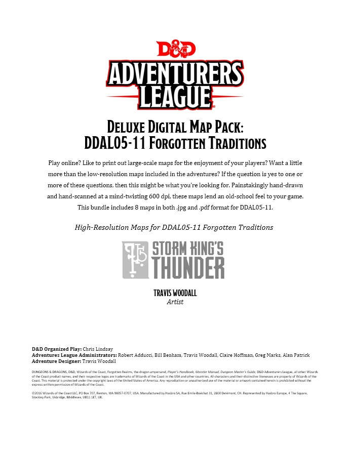 Deluxe Digital Map Pack: DDAL05-11 Forgotten Traditions - Dungeon Masters Guild | DriveThruRPG