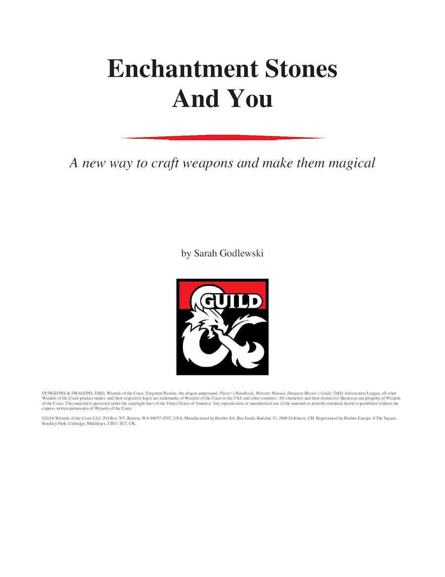 Enchantment Stones and You - Dungeon Masters Guild | DriveThruRPG