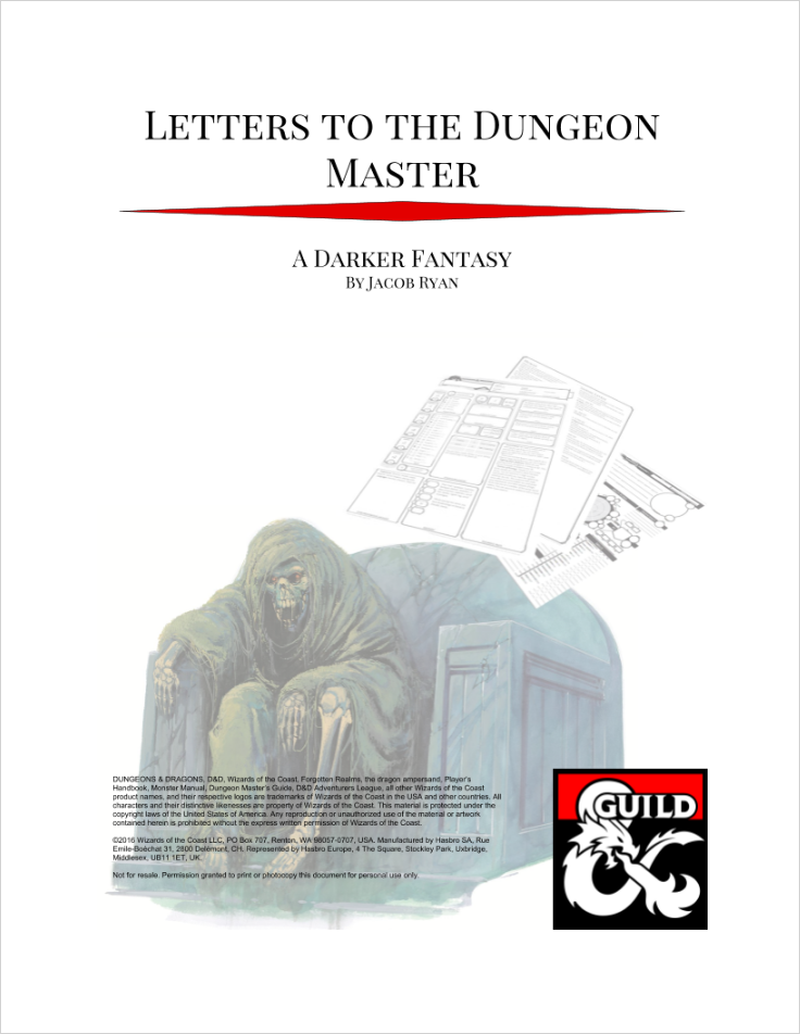 Letters to the Dungeon Master: A Darker Fantasy - Dungeon Masters Guild ...