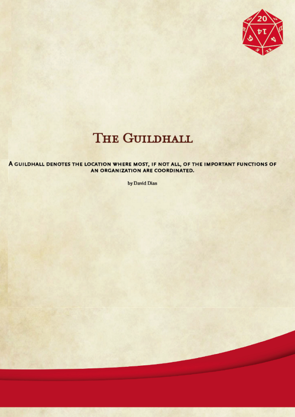 Guildhall - A guide to build your base - Dungeon Masters Guild ...