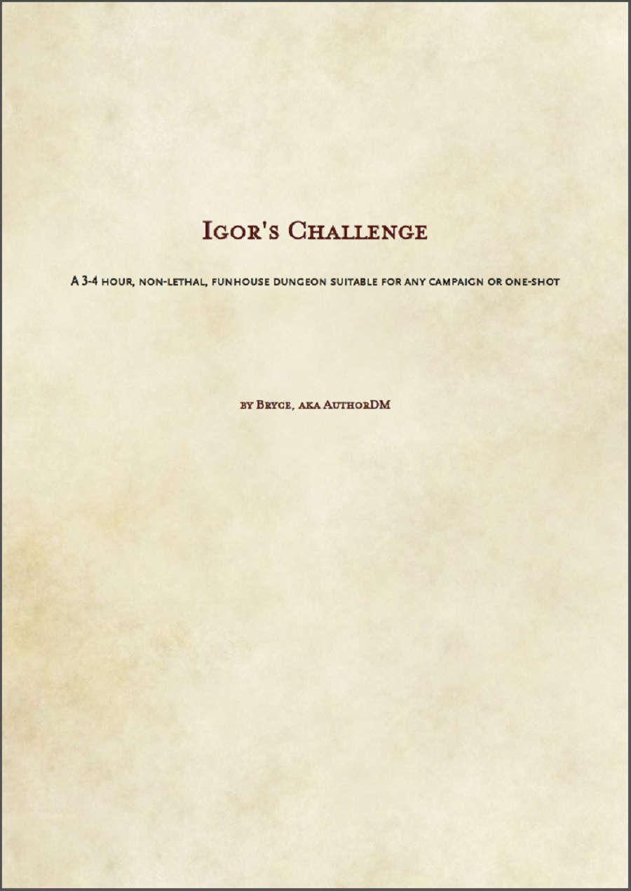 Igor's Challenge - Dungeon Masters Guild | DriveThruRPG